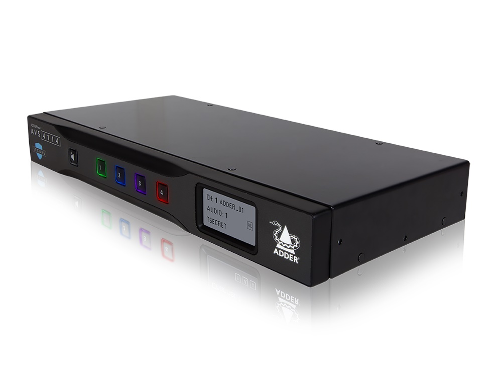 AVS-4114 Adder ADDERView Secure 4 Port DP\HDMI Single Head Switch