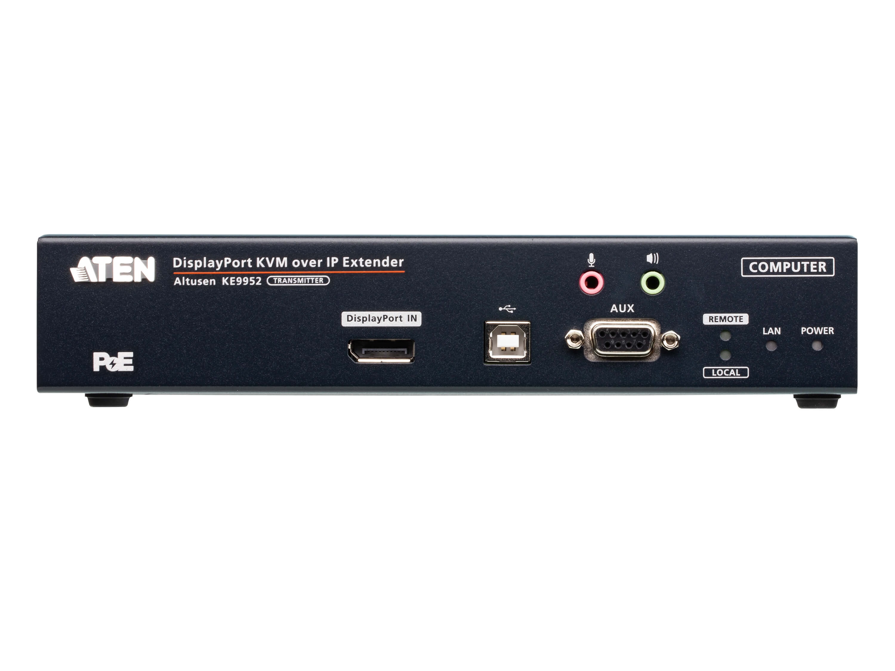 KE9952T Aten 4K DisplayPort Single Display KVM over IP Transmitter with PoE