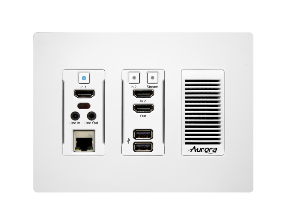 IPX-TC3A-WP3-F-Pro-W Aurora Multimedia 10G Fiber AV over IP Wall Plate ...