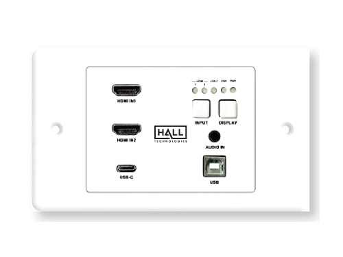 HT-DSCV2-70-TX-UK Hall Technologies 4K UHD in-Wall Transmitter with USB ...