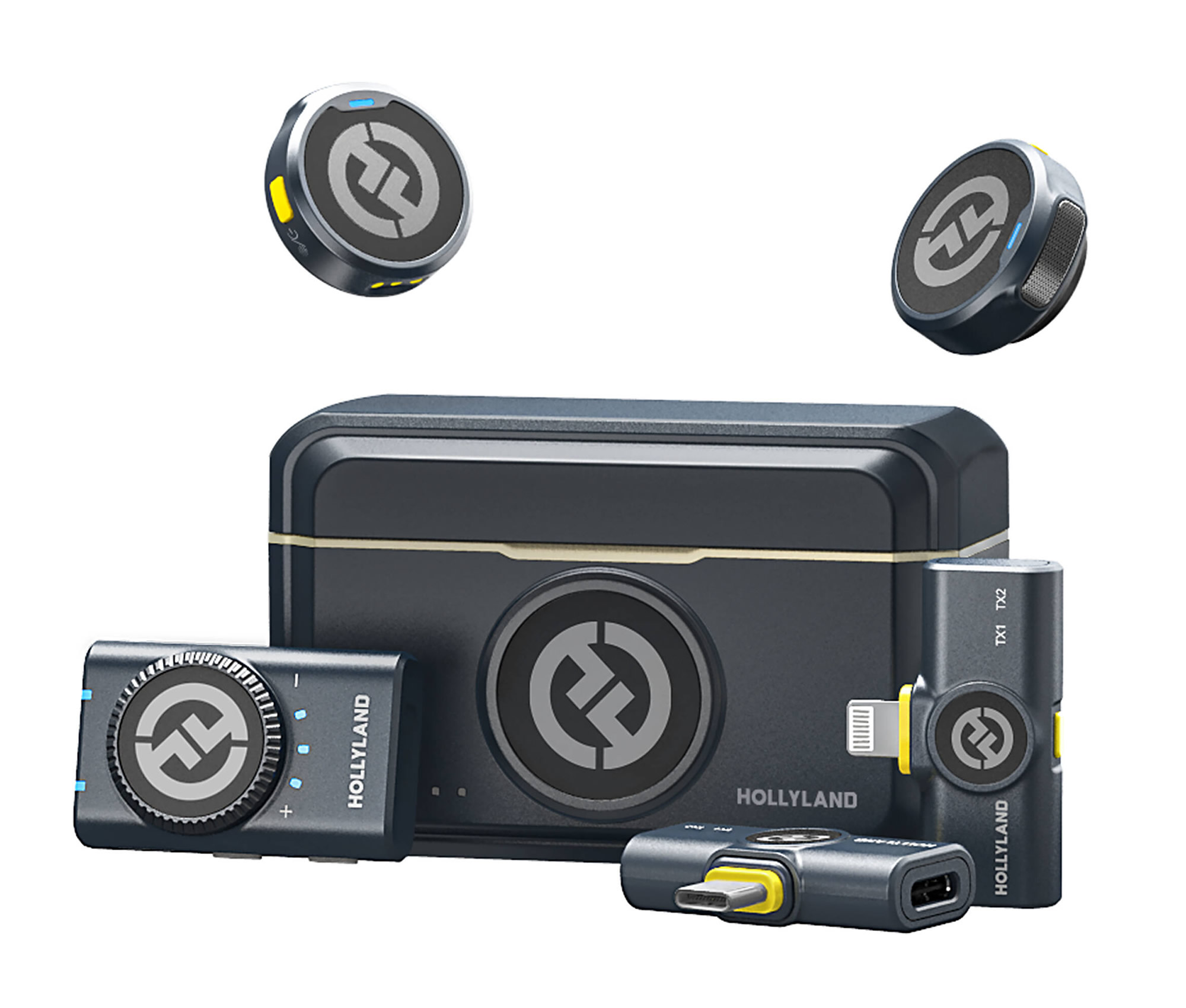 LARK M2 Combo Hollyland LARK M2 Wireless Lavalier Microphone Combo / 2 ...