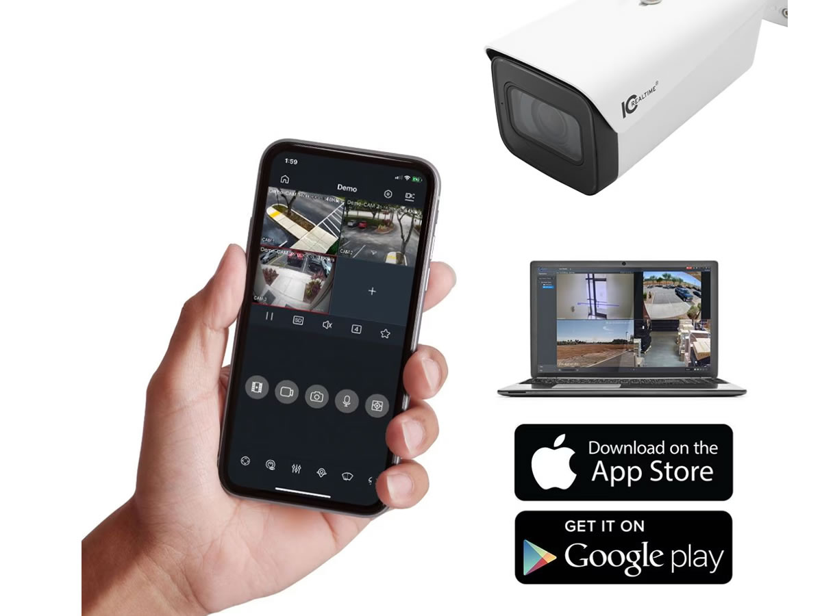 IPFX-B80V-IRW3 ICRealtime 8MP IP Indoor/Outdoor Bullet Camera/4K ...
