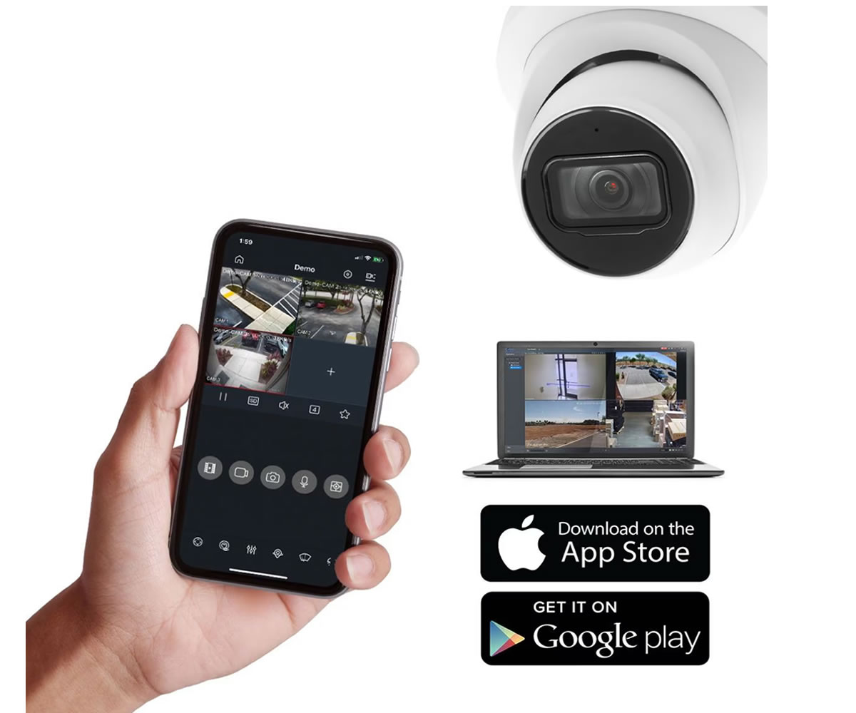 IPMX-E40F-IRW3 ICRealtime 4MP IP Indoor/Outdoor Size Eyeball Dome Camera