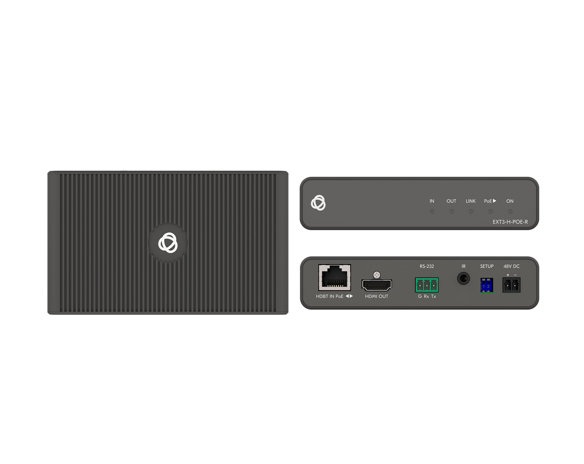 EXT3-H-POE-R Kramer HDBaseT 3.0 4K60 4:4:4 HDMI Receiver / PoE / RS232 ...