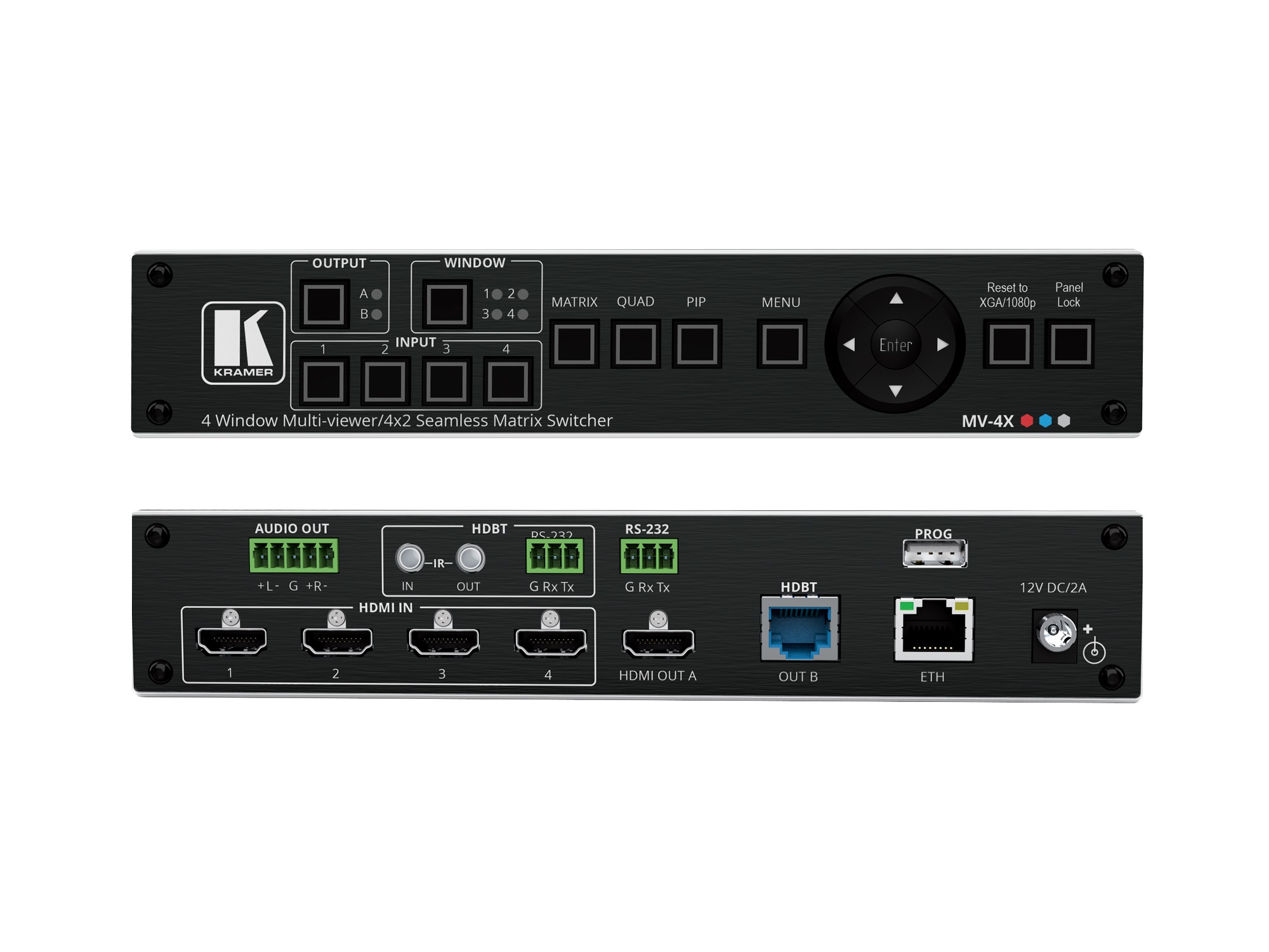 MV-4X Kramer 4 Window Multi-Viewer/4x2 Seamless Matrix Switcher