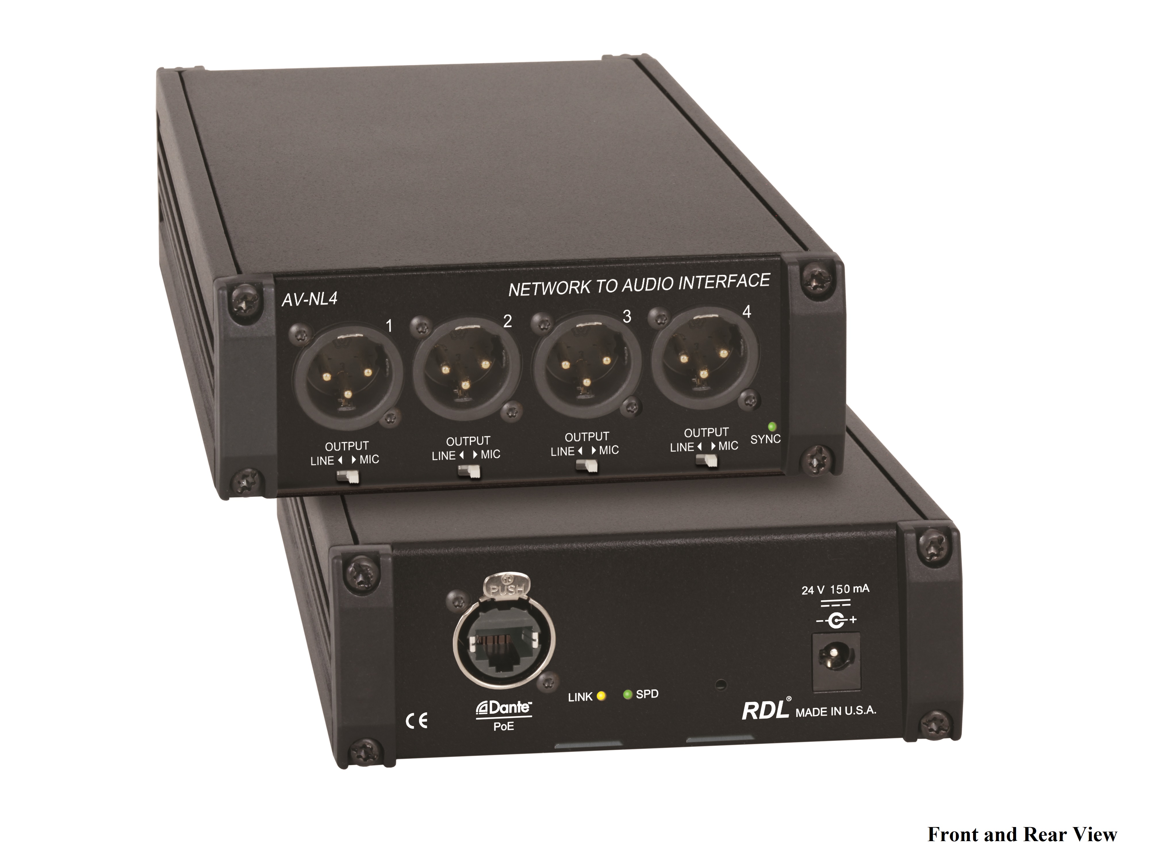 AV-NL4 RDL Network to Audio Interface