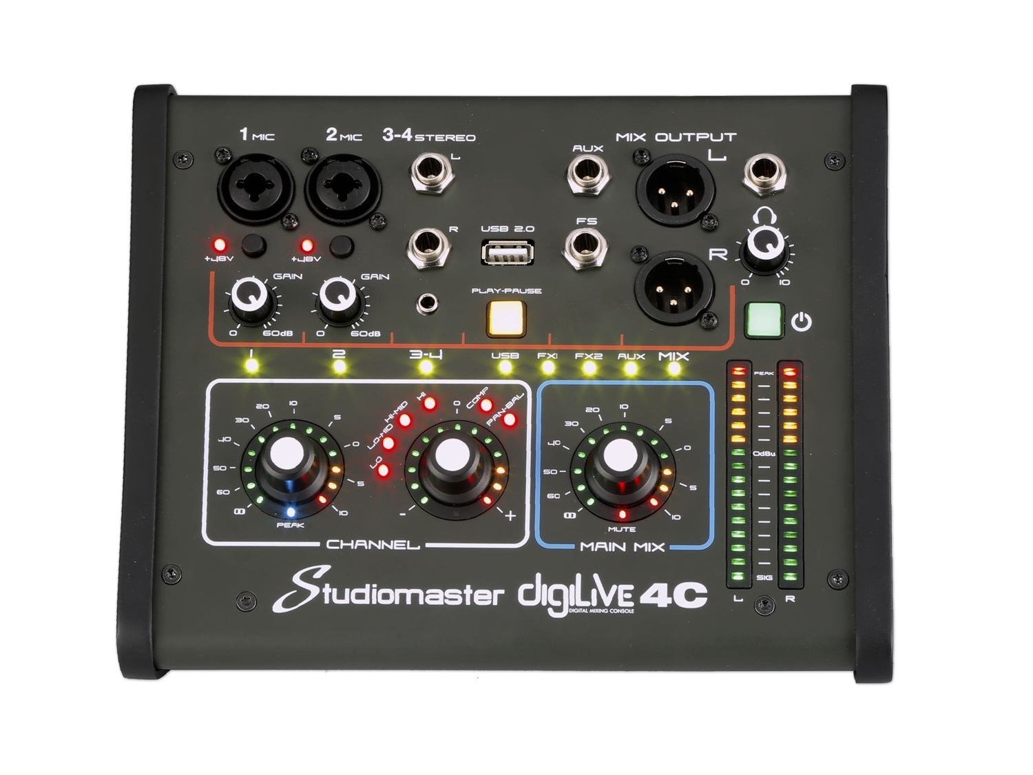 DigiLive 04C Studiomaster 4-Channel Analog Digital Mixing Console
