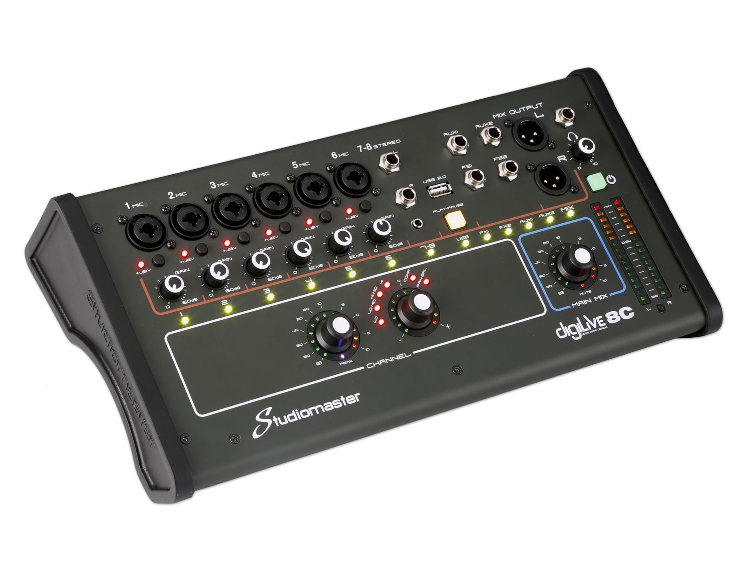 DigiLive 08C Studiomaster 8-Channel Analog Digital Mixing Console